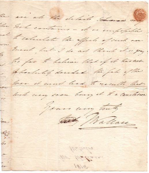 WATERLOO - ALS June 1815 to the Dean of Windsor giving details of the ...