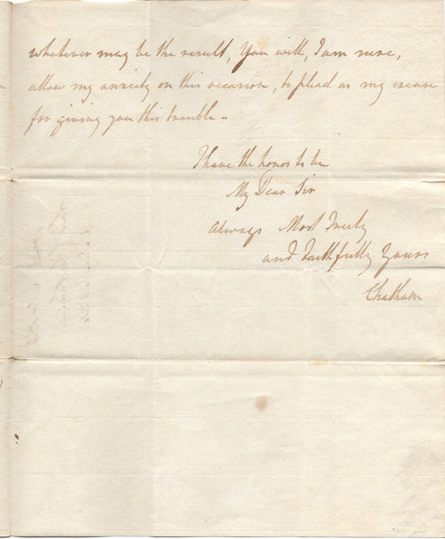 CHATHAM John Pitt, Lord - ALS 1824 on behalf of a soldier – Richmond ...