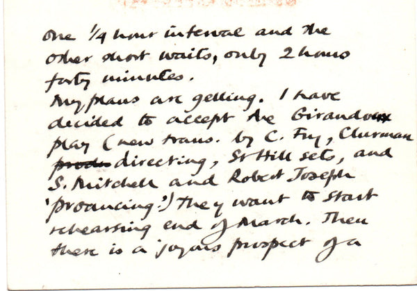 REDGRAVE Michael - Three Autograph & Typed Letters Signed 1954 giving ...